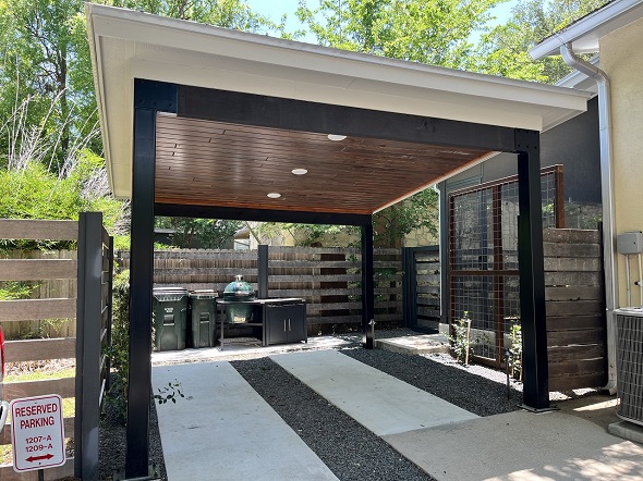 An Archadeck repeat performance where a screened porch gets a carport ...