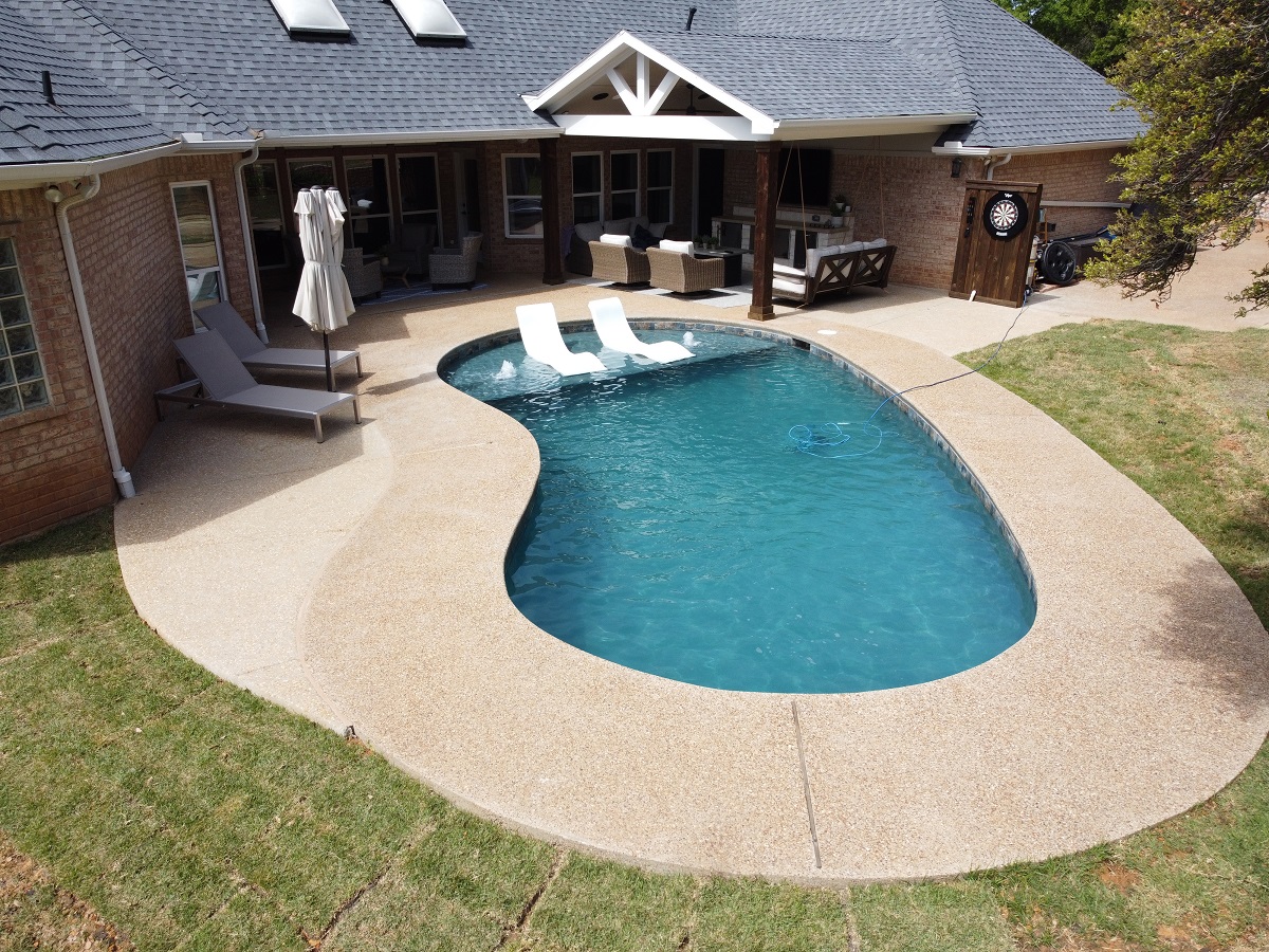 Grapevine TX Poolside Outdoor Living Space Makeover.