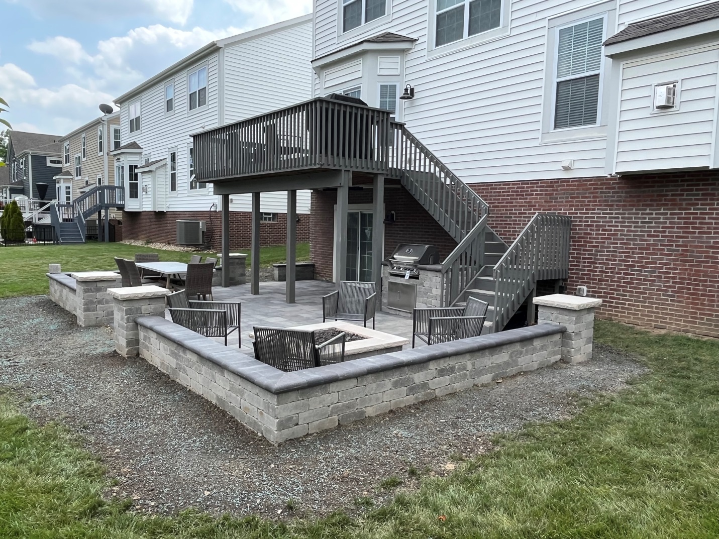 Elevated Paver Patio Steps