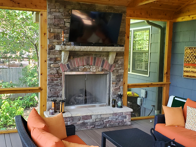 Outdoor Fireplace for Your Porch or Deck