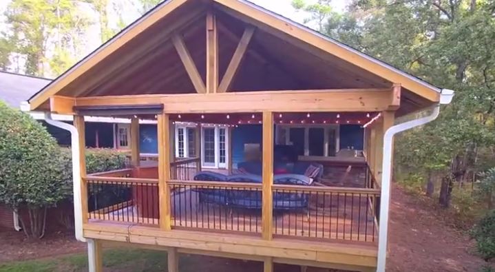 Milledgeville open porch and outdoor kitchen by Archadeck Central GA ...