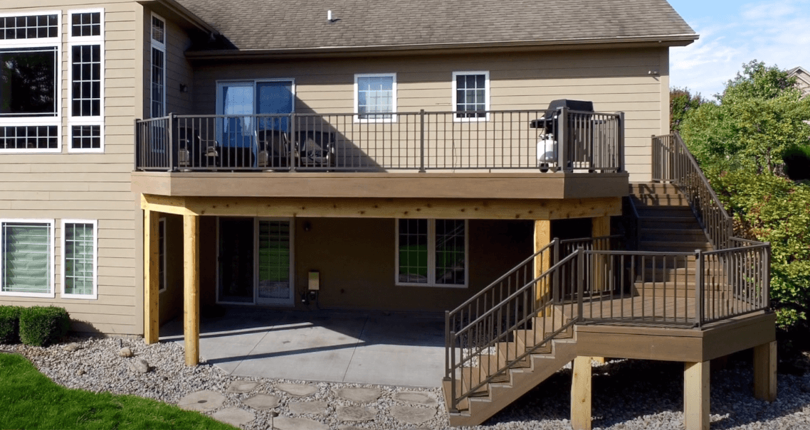 TimberTech Legacy Deck & Concrete Patio - Ankeny (Des Moines) | Patio ...