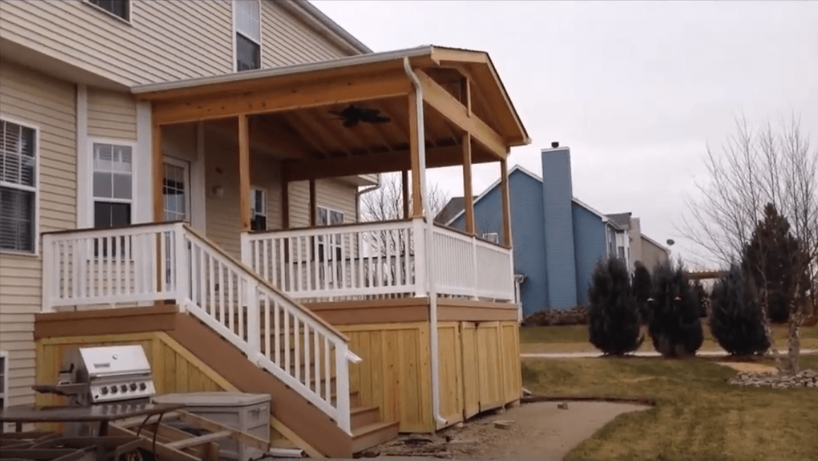Open Porch with Composite TimberTech Decking in Geneva, IL | Deck ...