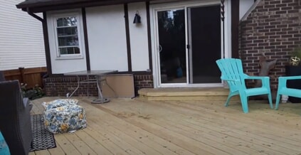 Angled Wood Deck Design by Woodridge, IL Deck Designer | Deck Installation