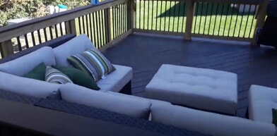 Mocha TimberTech Deck with Rail Pergola in Winfield, IL | Deck Installation
