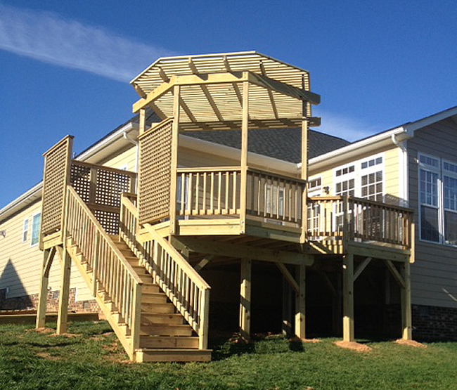 Elevated Deck With Gazebo Rectangle Wooden Gazebo Kit From