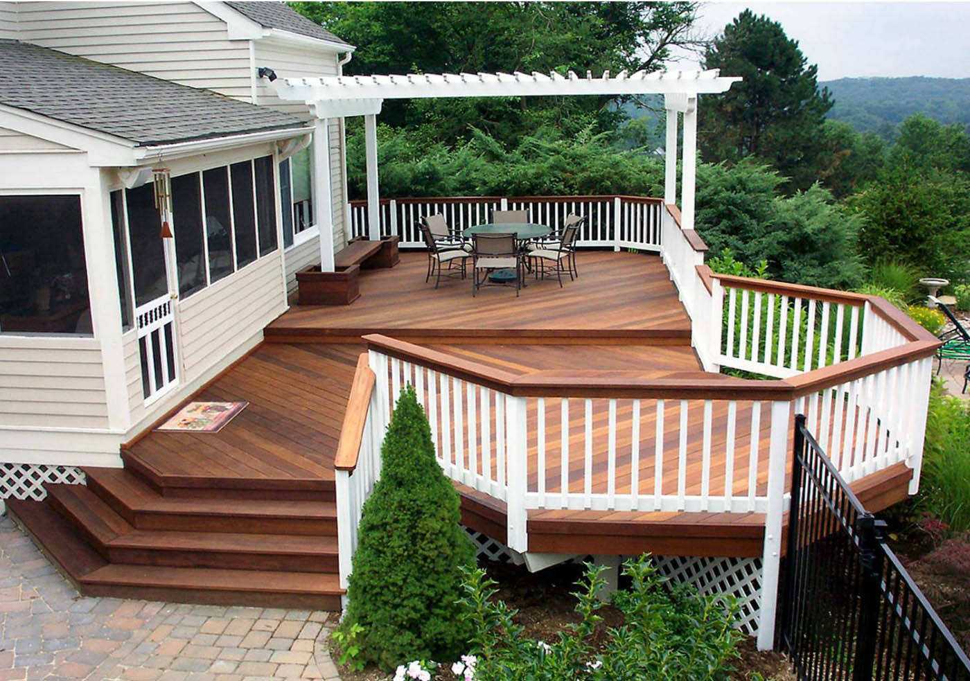 Stone Patios with Retaining Walls | Archadeck